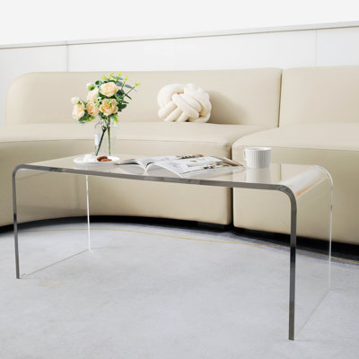 Orren Ellis Acrylic Sled Coffee Table Reviews Wayfair